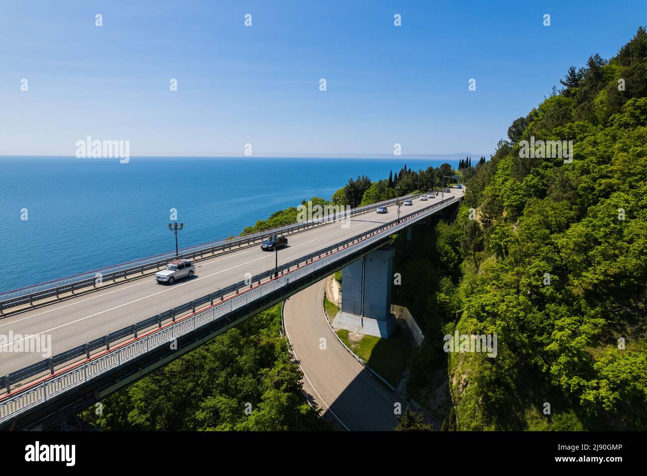 The Zubova Schel Viaduct is a road bridge, Dzhubga - Adler federal road ...
