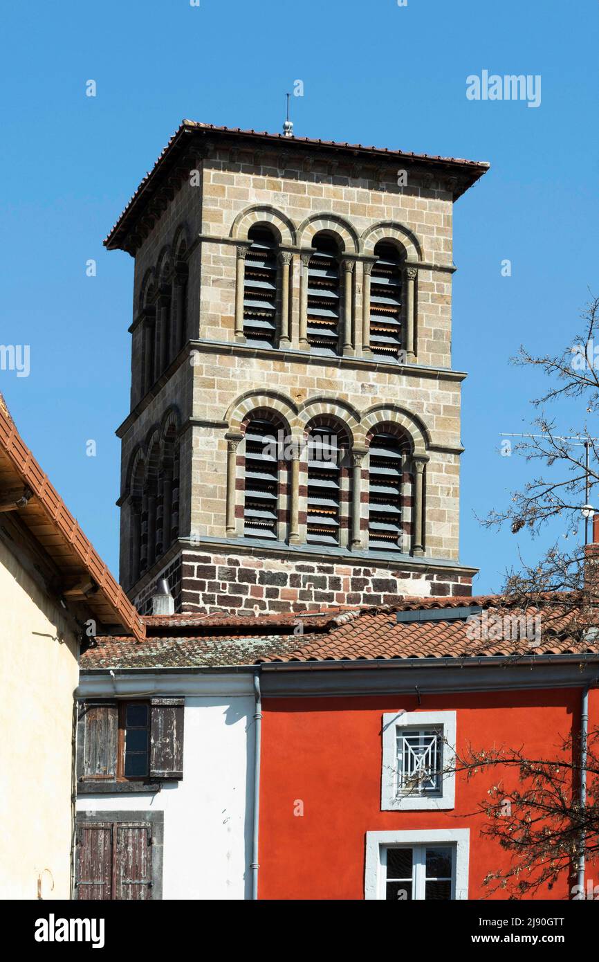 Brioude, basilica Saint Julien, Haute Loire department, Auvergne Rhone ...