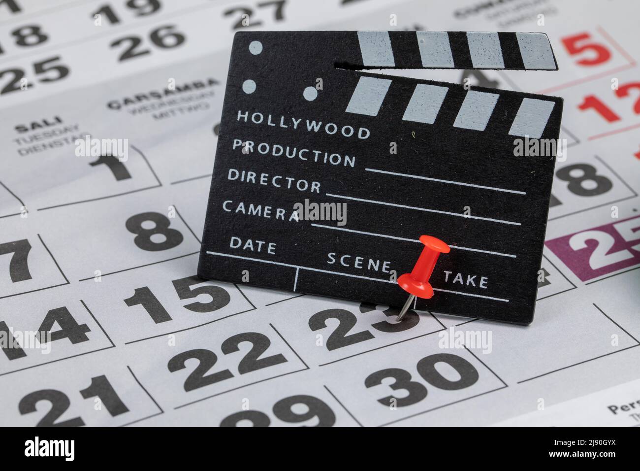 Movies and Calendar Concept ; in Theaters Stock Photo - Alamy