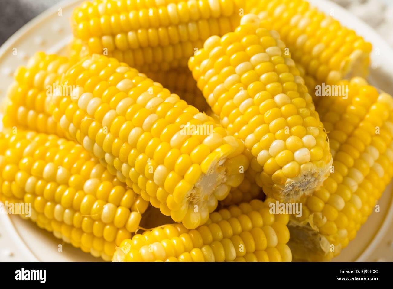 Homemade Steamed Sweet Corn on the Cob with Butter Stock Photo - Alamy