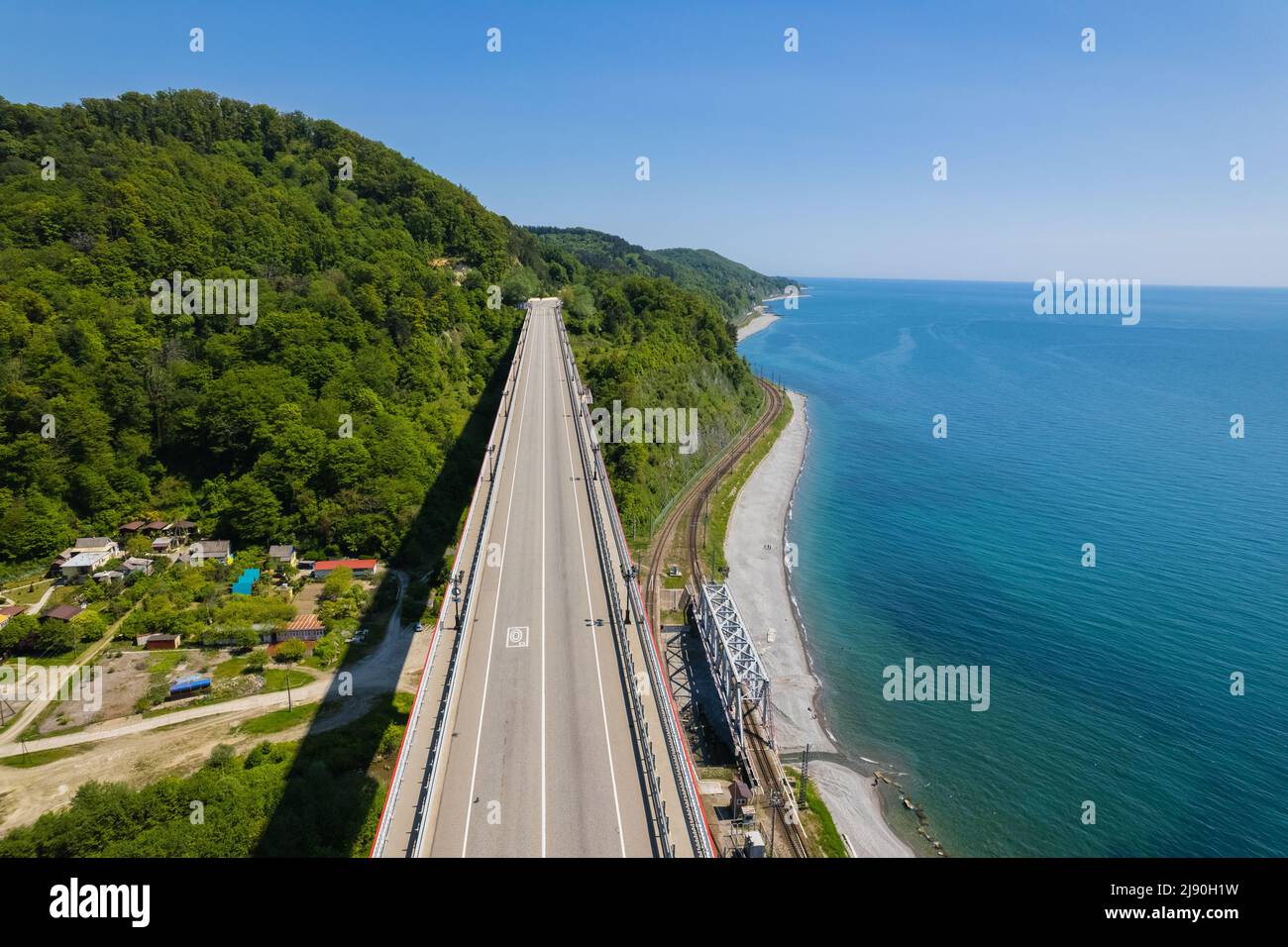 The Zubova Schel Viaduct is a road bridge, Dzhubga - Adler federal road ...