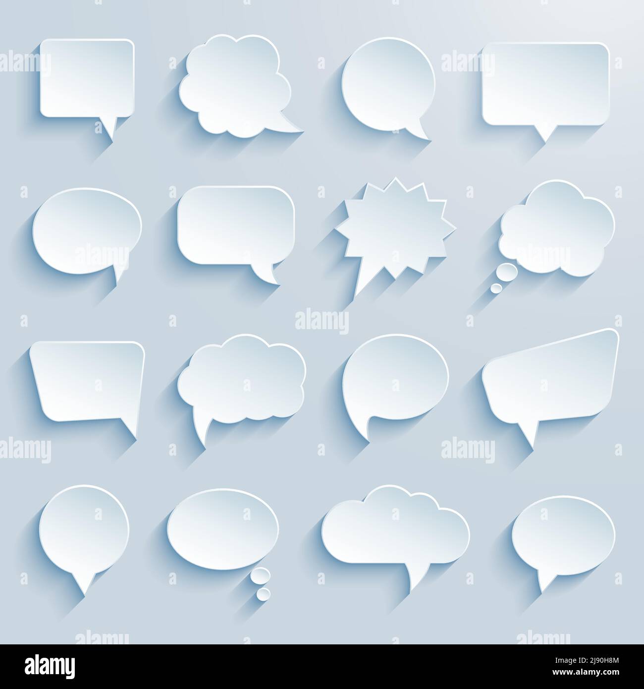 paper communication bubbles on white background vector eps10 ...