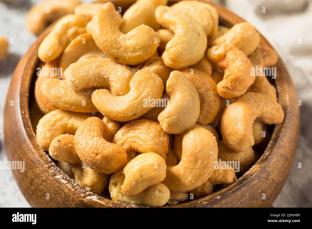 Homemade Roasted Salted Cashews in a Bowl Stock Photo - Alamy