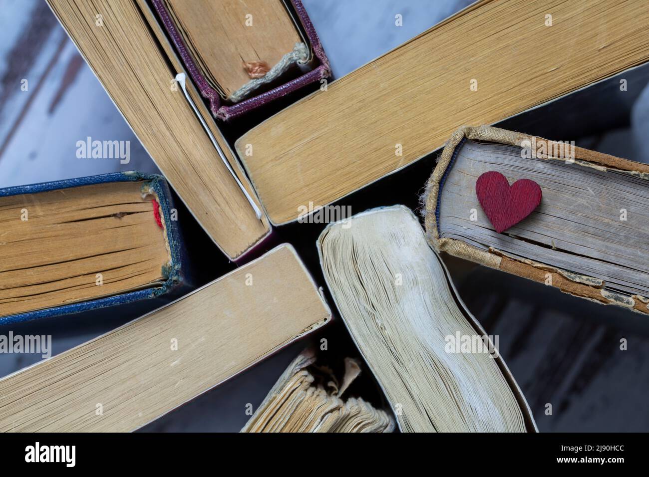 Lot of old books forming a texture Stock Photo - Alamy