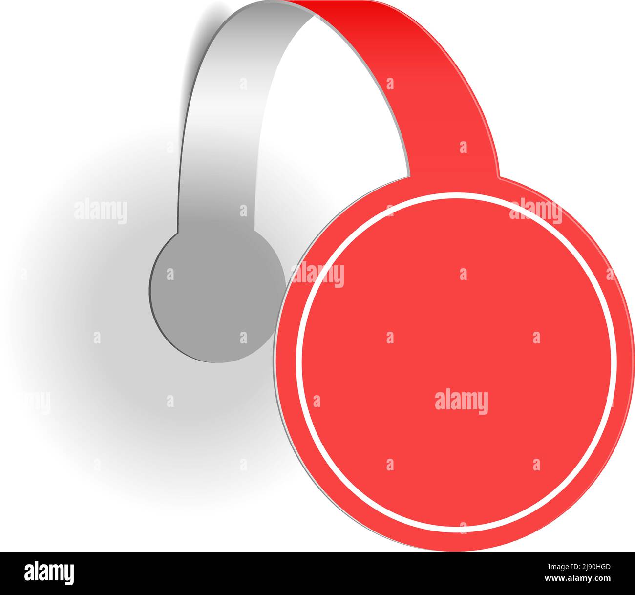 Red advertising wobbler isolated on white background Stock Vector Image ...