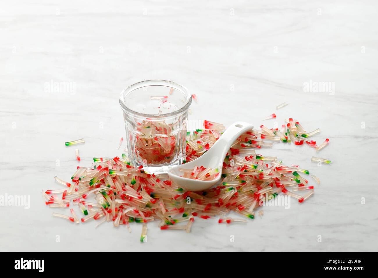 Biji Delima Sekoteng Pacar Cina, Dried Sago Pearl Topping for ...