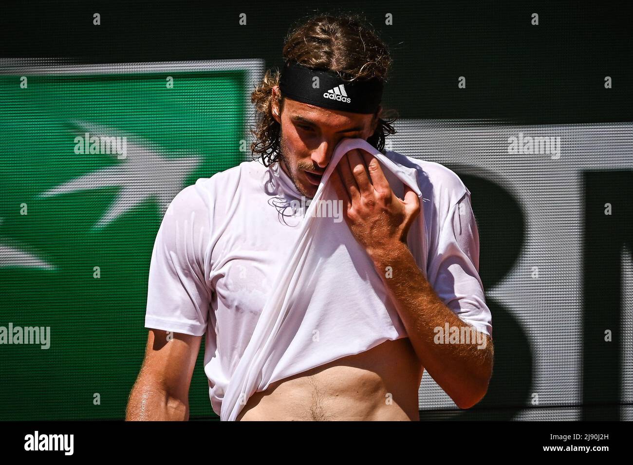 Stefanos TSITSIPAS of Greece during a training session of Roland-Garros ...