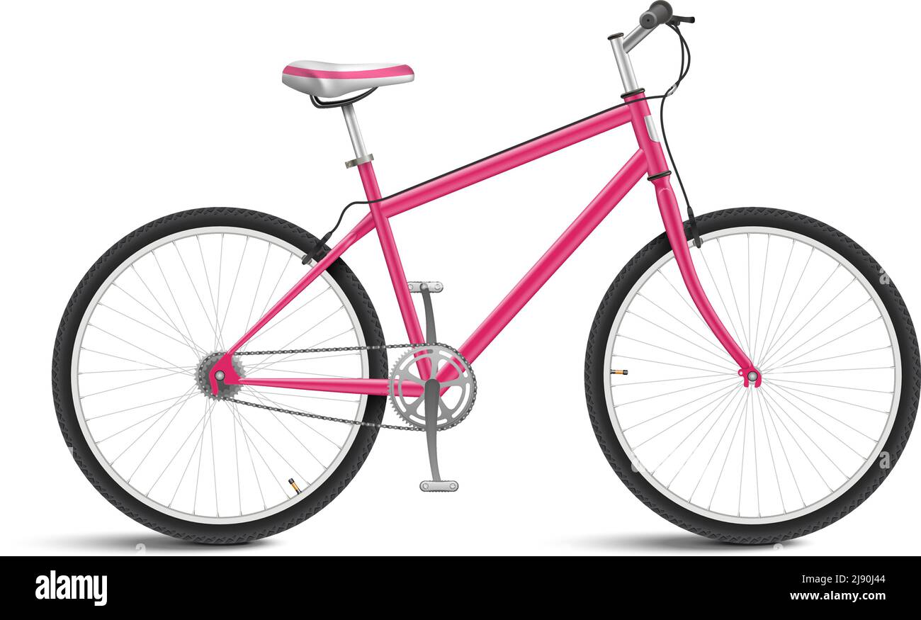 The pink bicycle Stock Vector Images - Alamy
