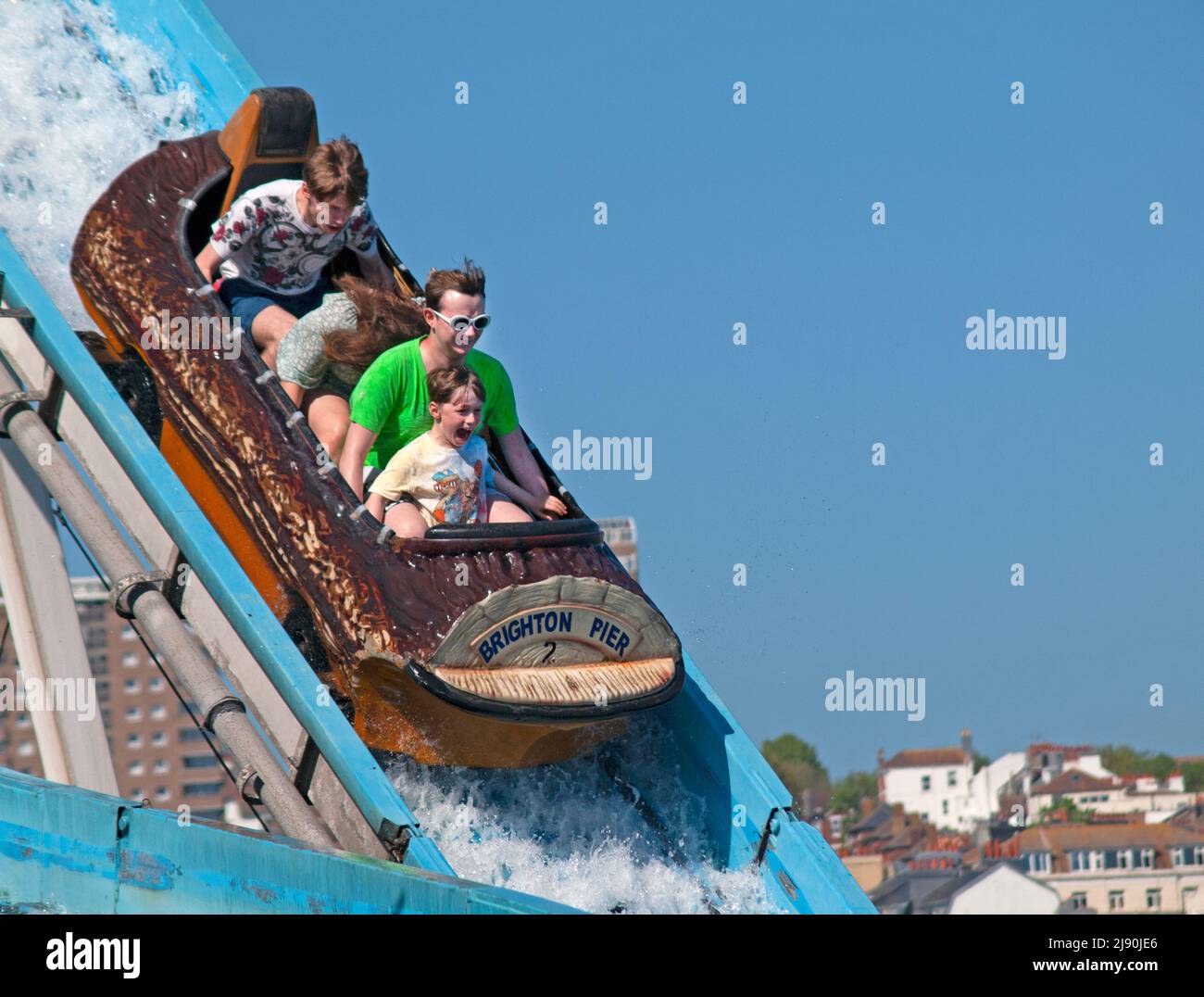 The Wild River ride on Brighton Pier, England Stock Photo - Alamy
