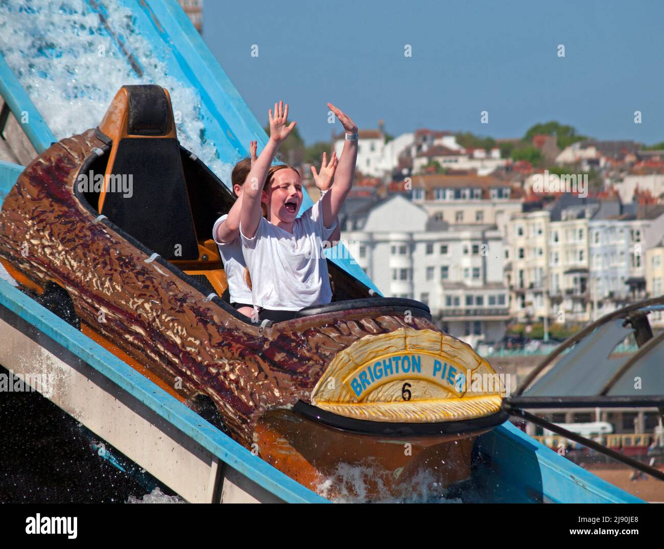 The Wild River ride on Brighton Pier, England Stock Photo - Alamy