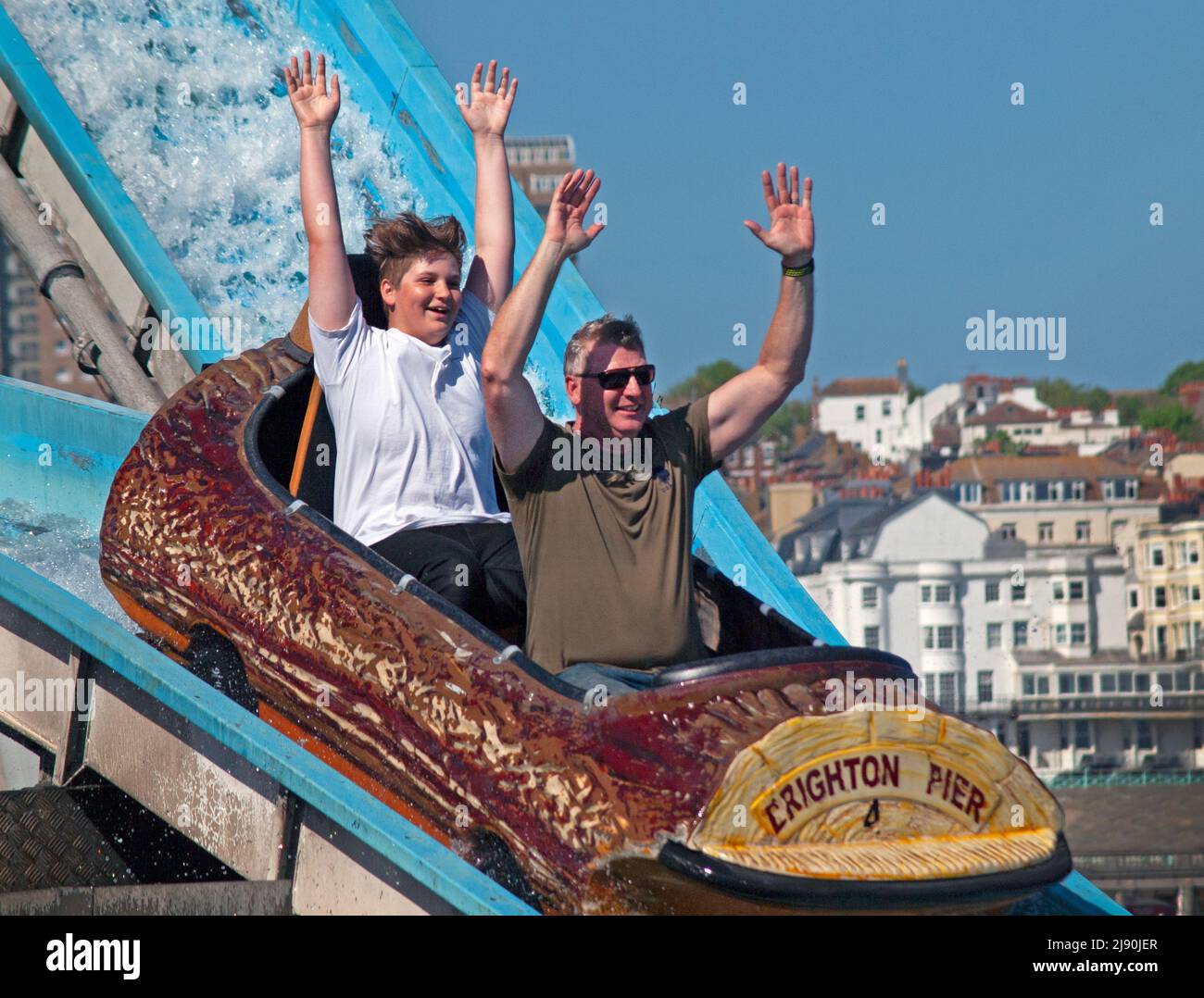 The Wild River ride on Brighton Pier, England Stock Photo - Alamy