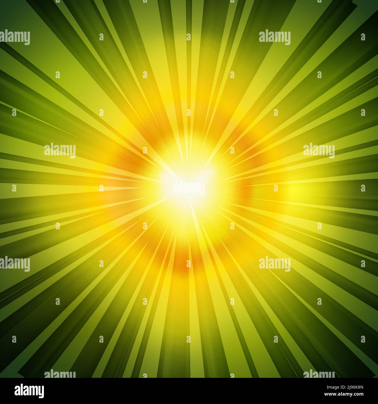 Green Retro Radial Rays Background, sun flash Stock Vector Image & Art ...