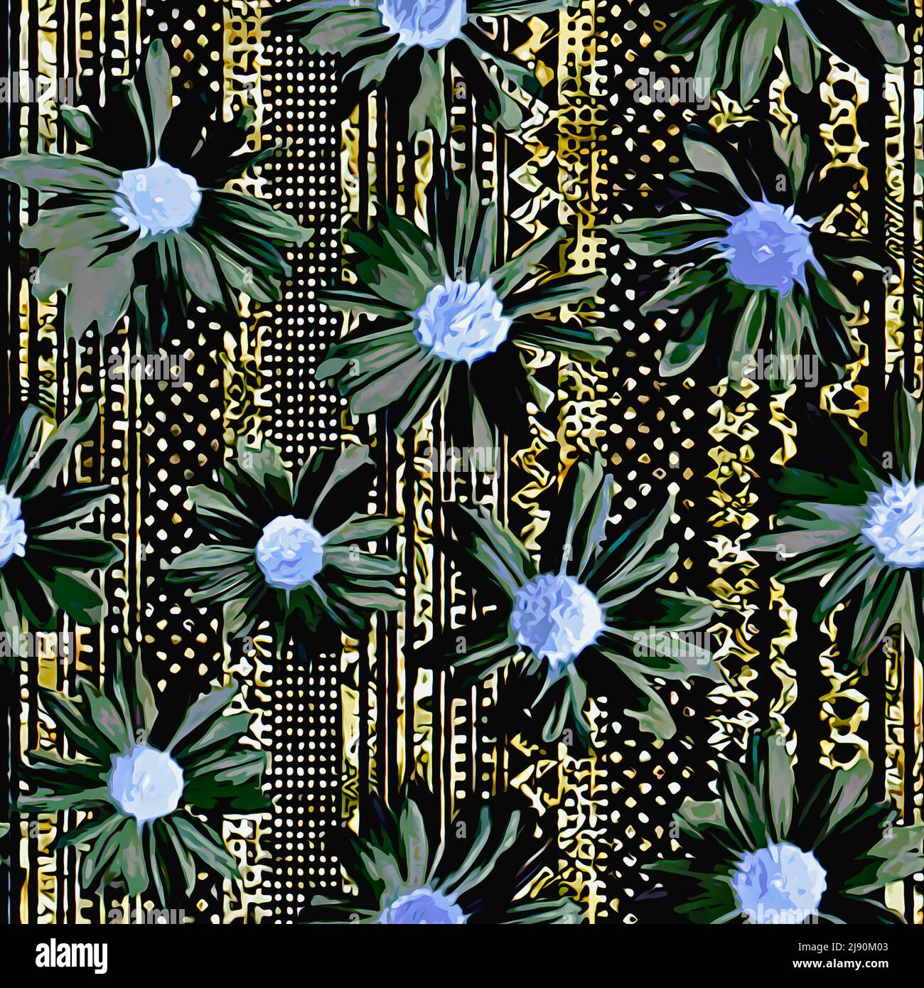 Textile and wallpaper patterns. A printable digital illustration work ...