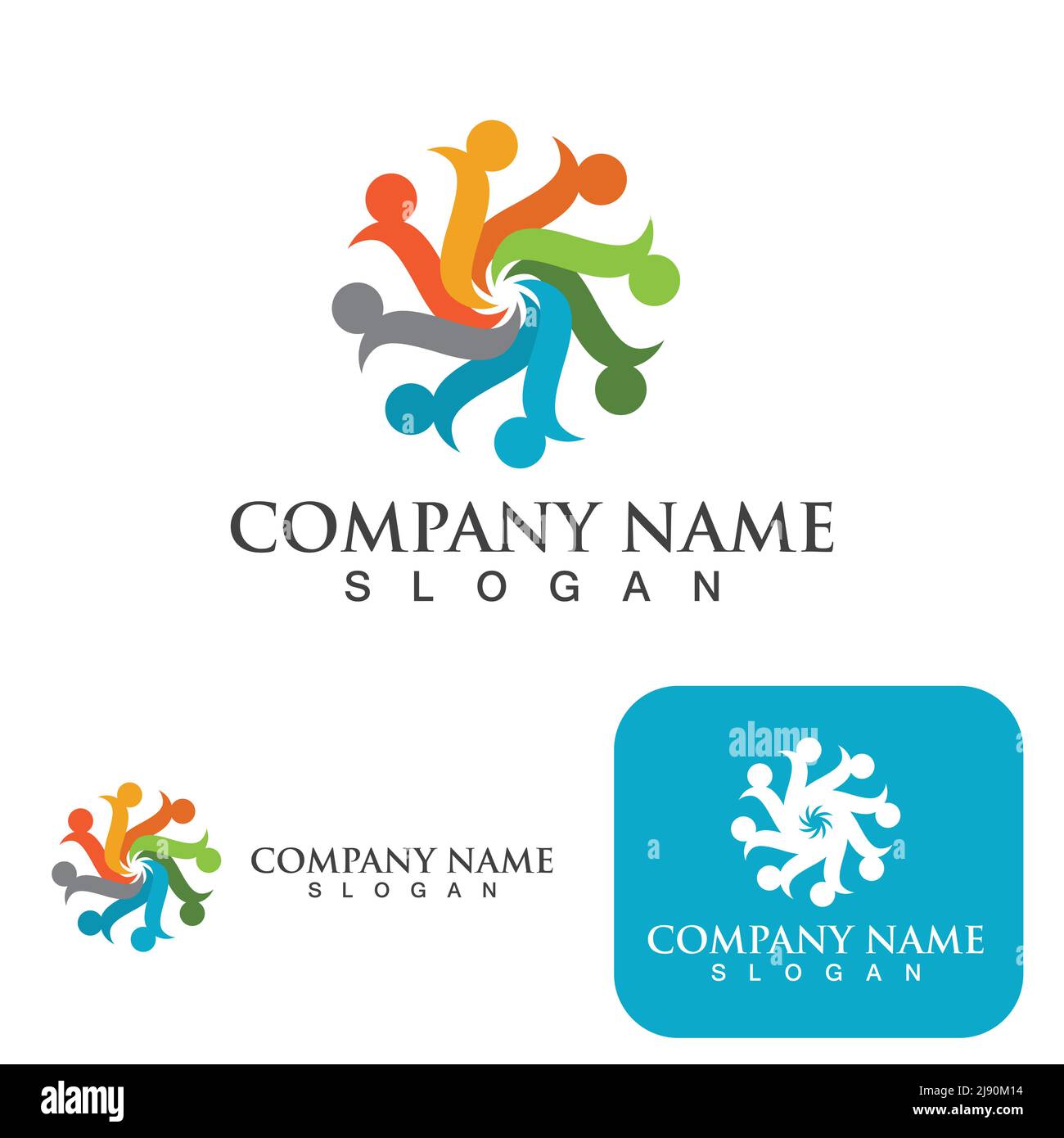 Community group logo, network and social icon vector Stock Vector Image ...