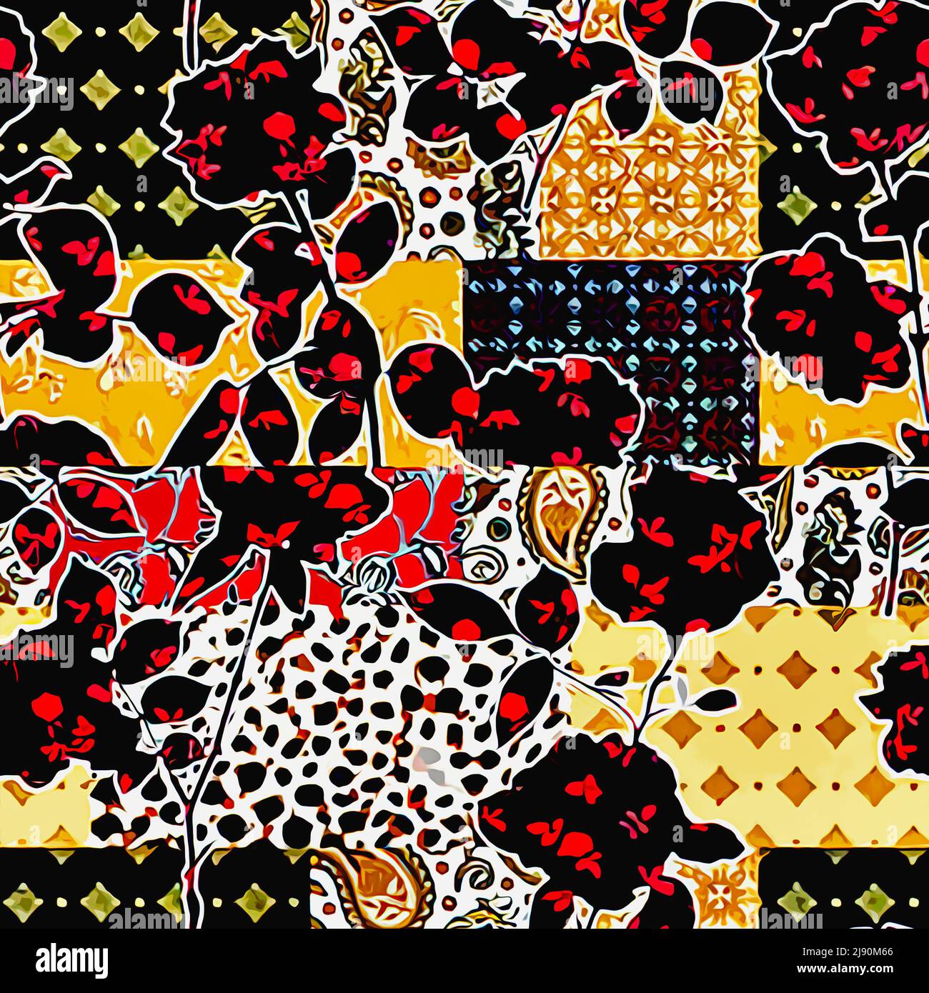 Textile and wallpaper patterns. A printable digital illustration work ...