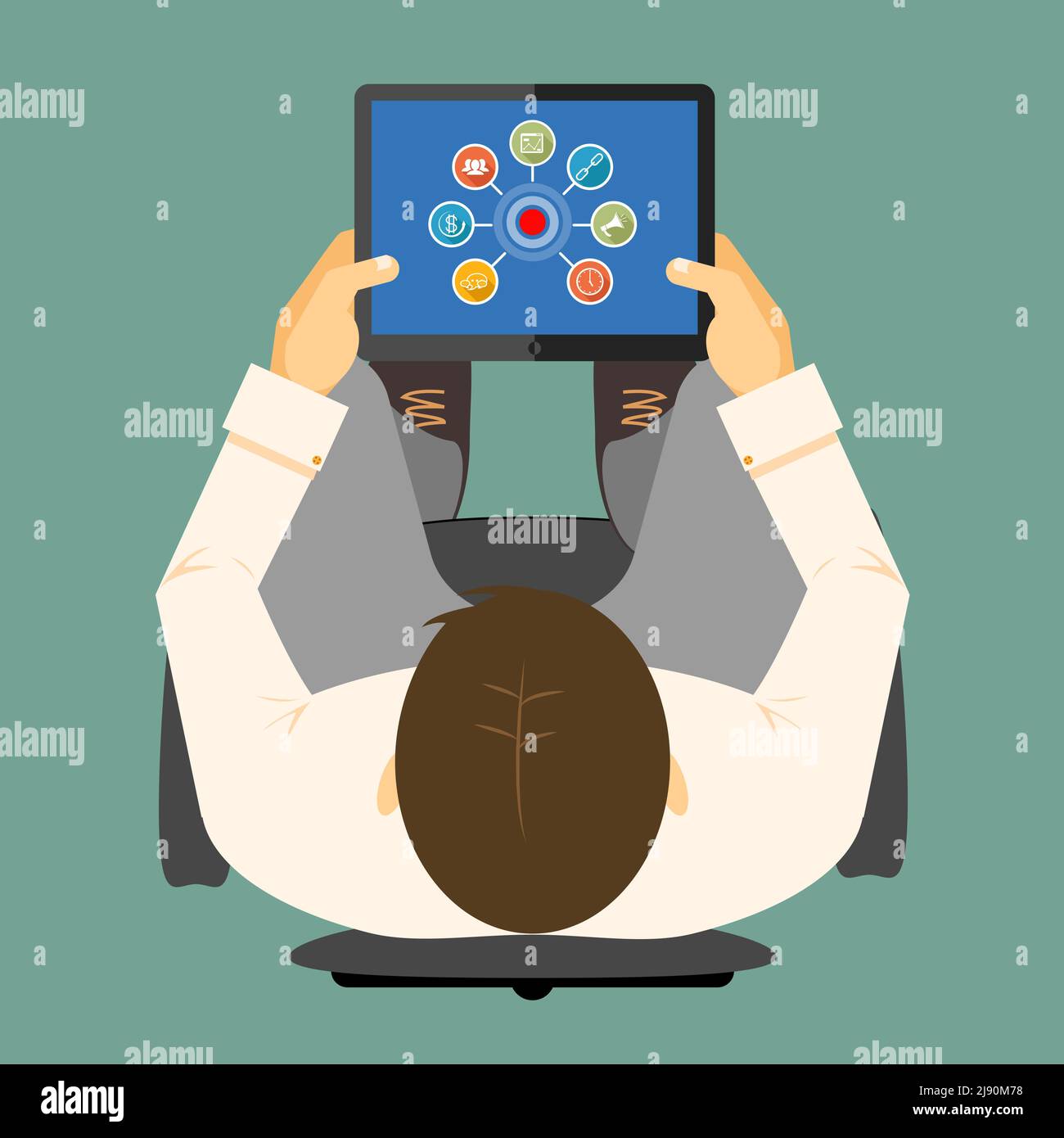 Tablet computer navigation in Stock Vector Images - Alamy