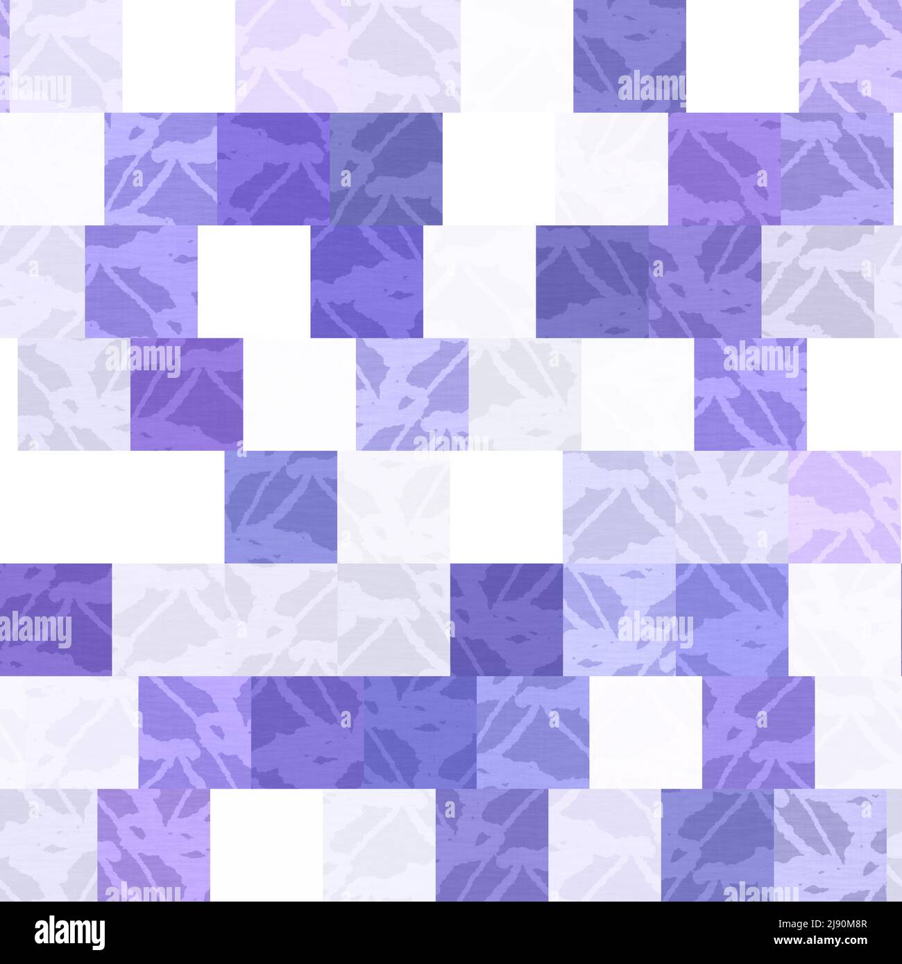 Random patchwork purple mosaic pixel grid seamless pattern. Modern ...