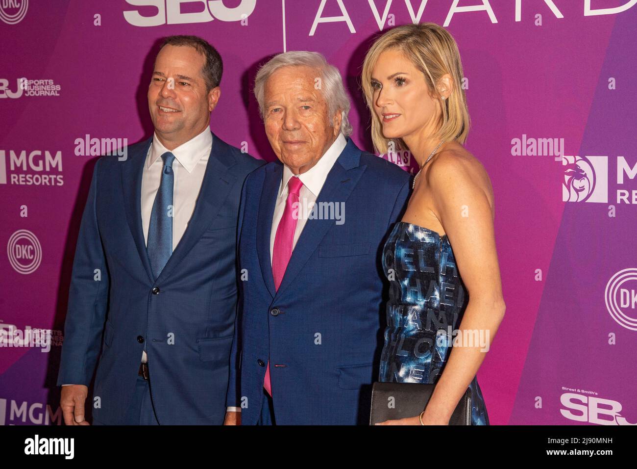 Dan Kraft, Robert Kraft and Dana Blumberg attend the 15th Annual Sports Business Awards at New ...