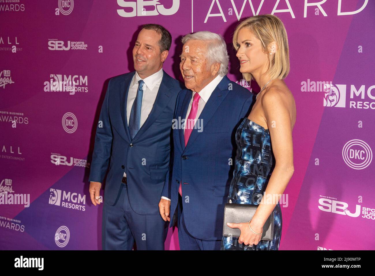 Dan Kraft, Robert Kraft and Dana Blumberg attend the 15th Annual Sports Business Awards at New ...