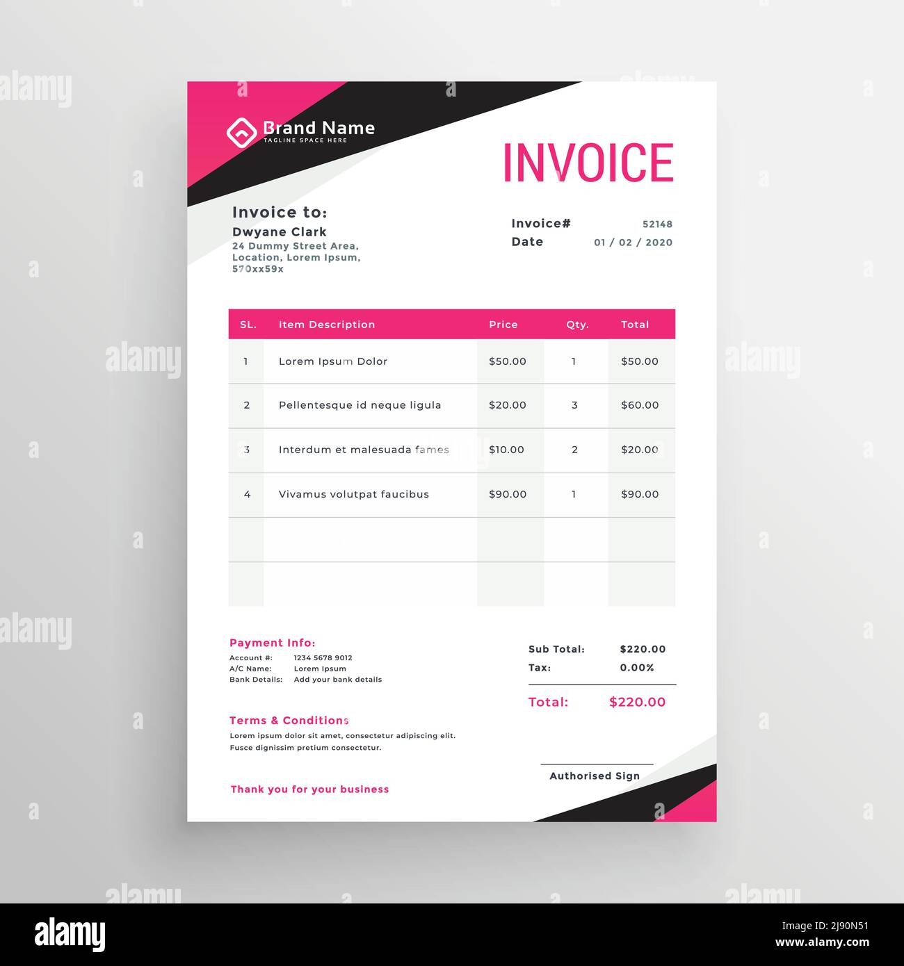 Pink order Stock Vector Images - Alamy