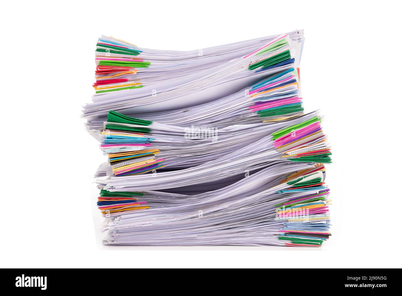 Stack of Documents isolated on white background Stock Photo - Alamy
