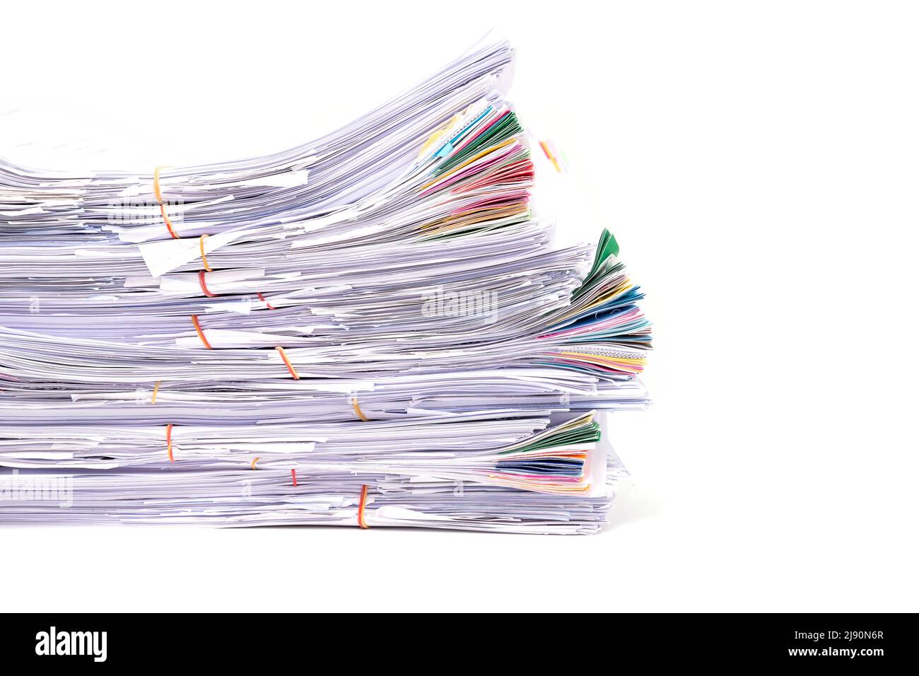 Stack of Documents isolated on white background Stock Photo - Alamy