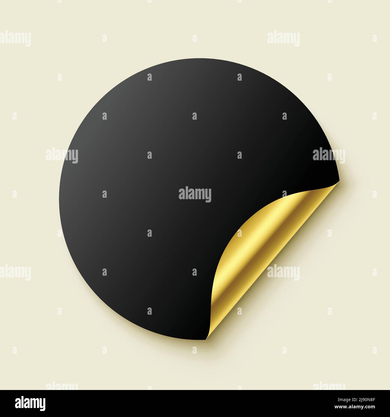 Gold metallic round sticker hi-res stock photography and images - Alamy