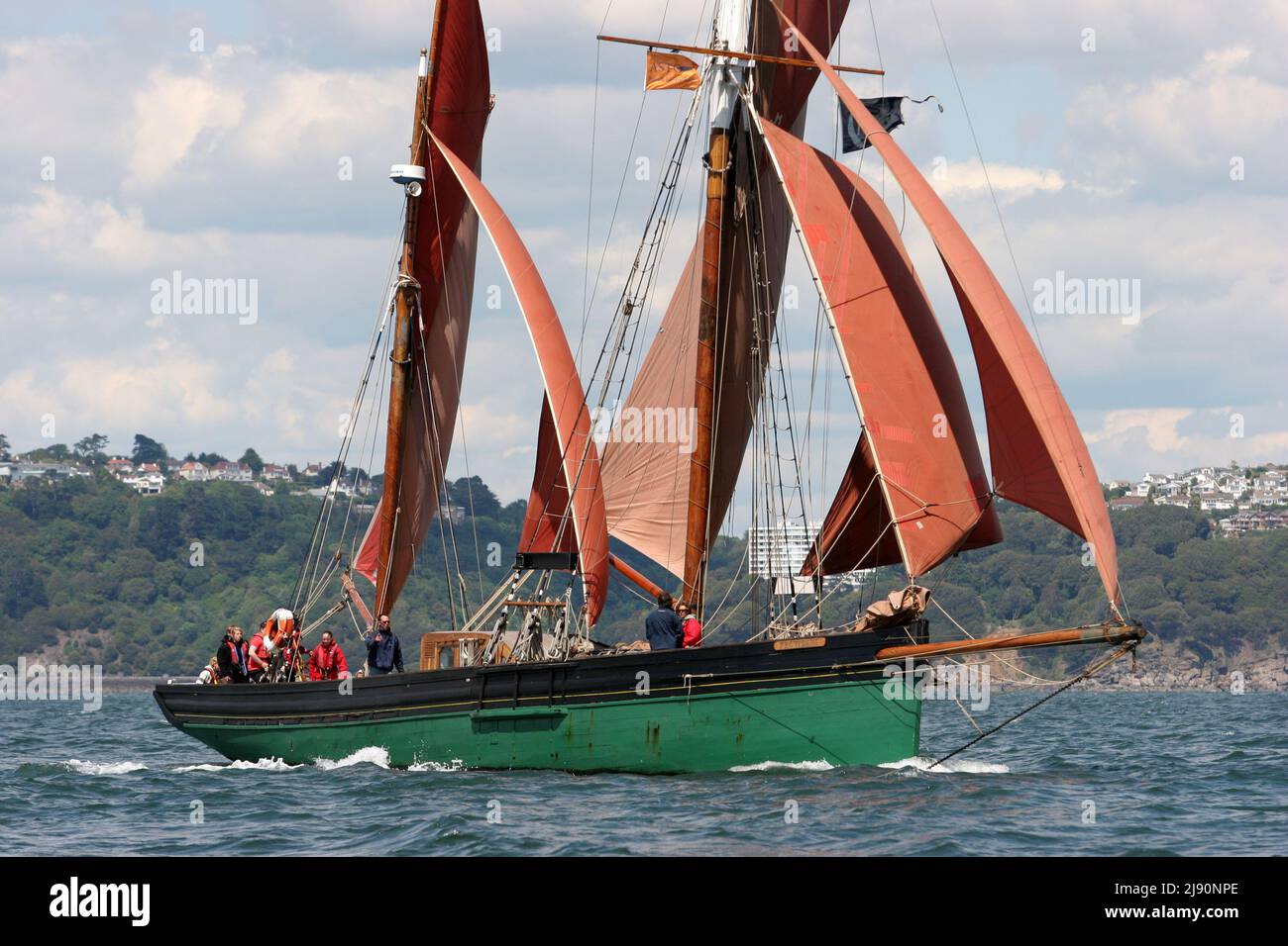 Brixham sailing trawler Provident in a Small Ships race 2007 Stock ...