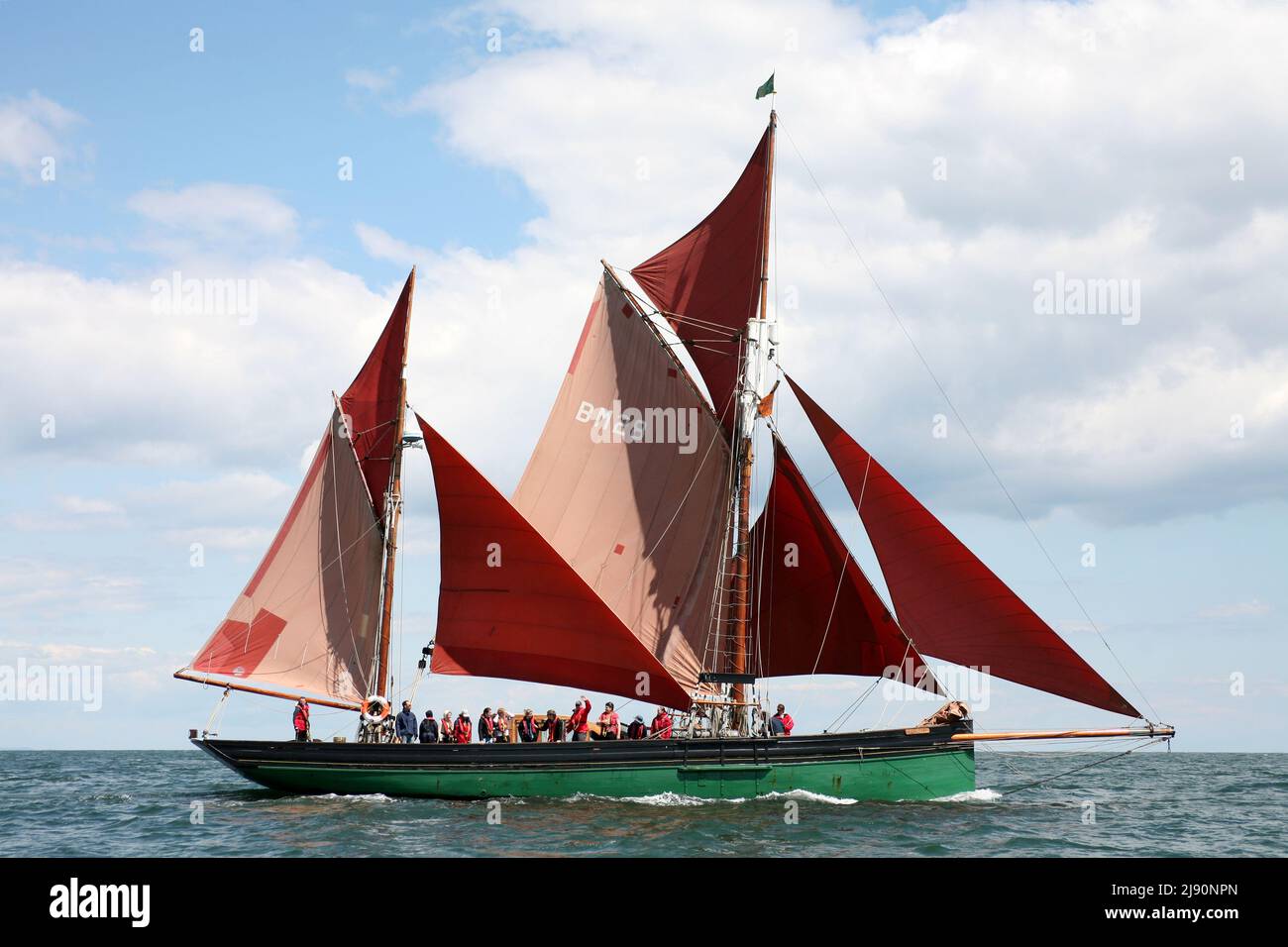 Brixham sailing trawler Provident in a Small Ships race 2007 Stock ...
