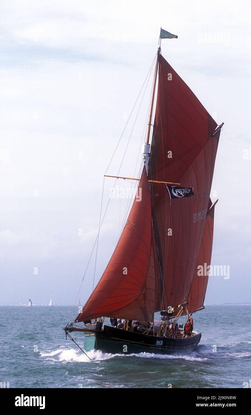 Brixham sailing trawler Provident in a Small Ships race 2007 Stock ...