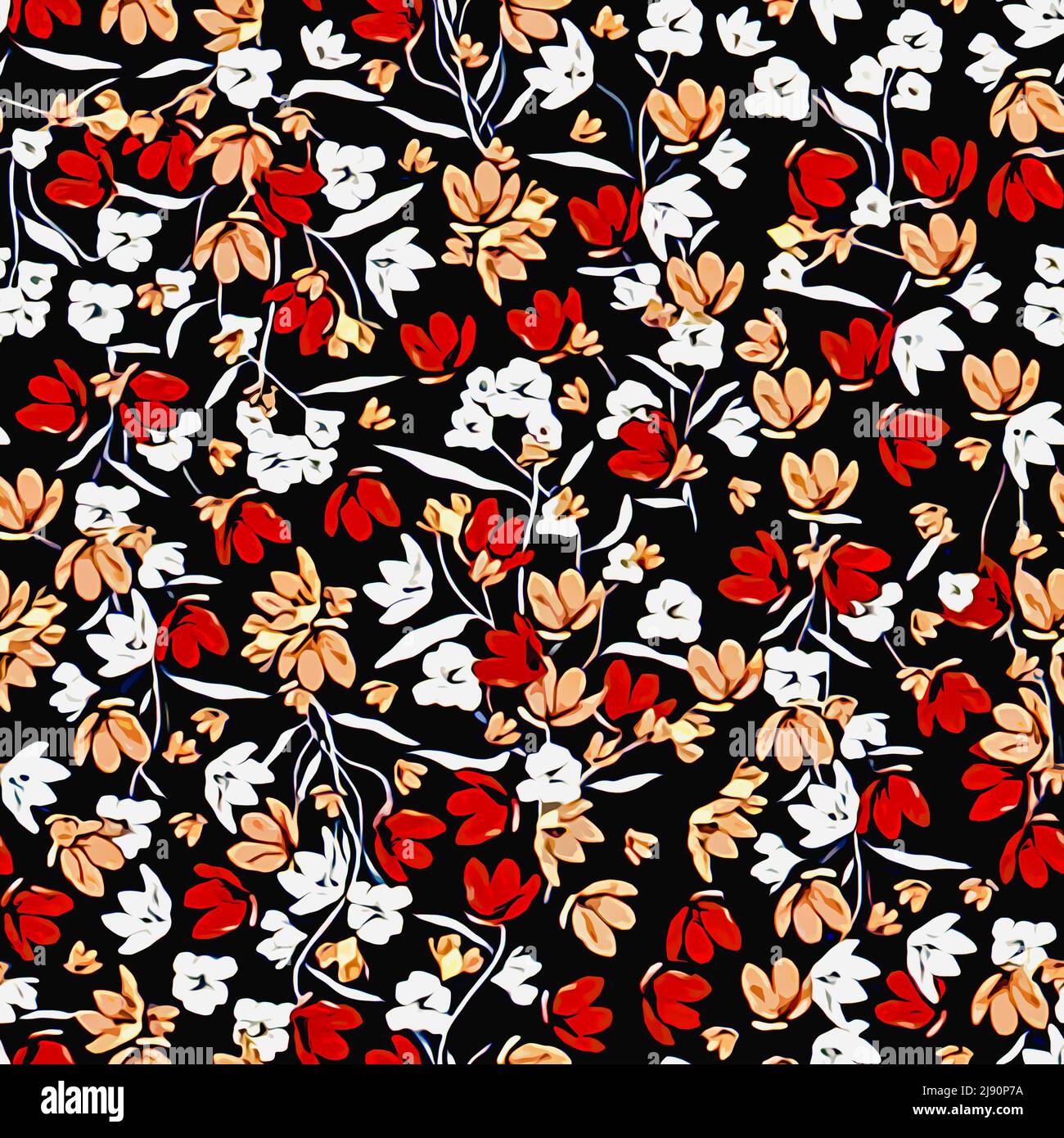 Textile and wallpaper patterns. A printable digital illustration work ...