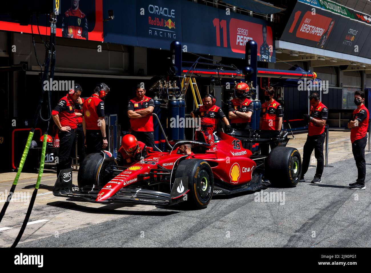 Barcelona, Spain. 19th May, 2022. Scuderia Ferrari team, F1 Grand Prix ...