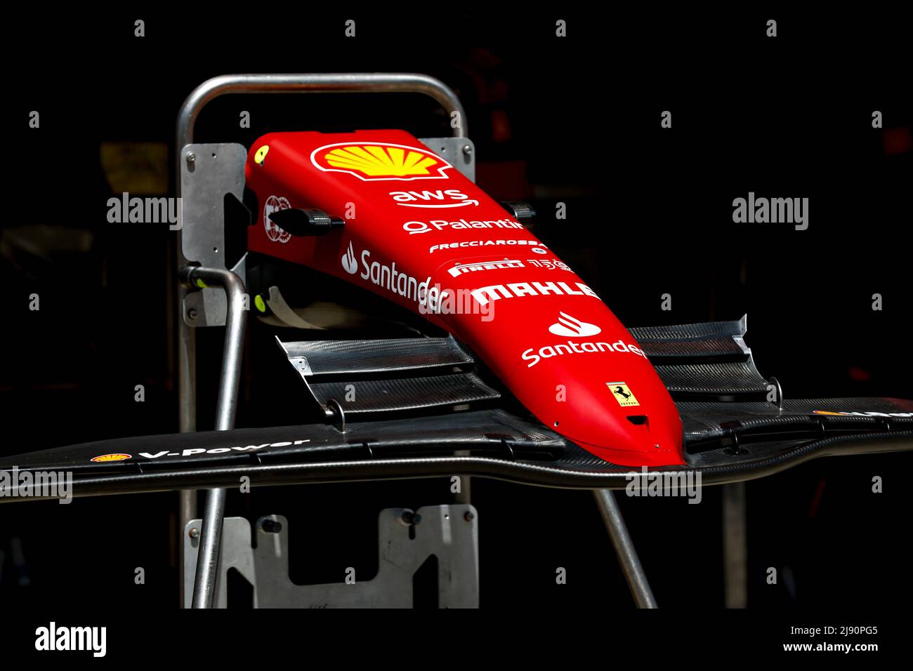 Barcelona, Spain. 19th May, 2022. Ferrari F1-75 front wing, F1 Grand ...