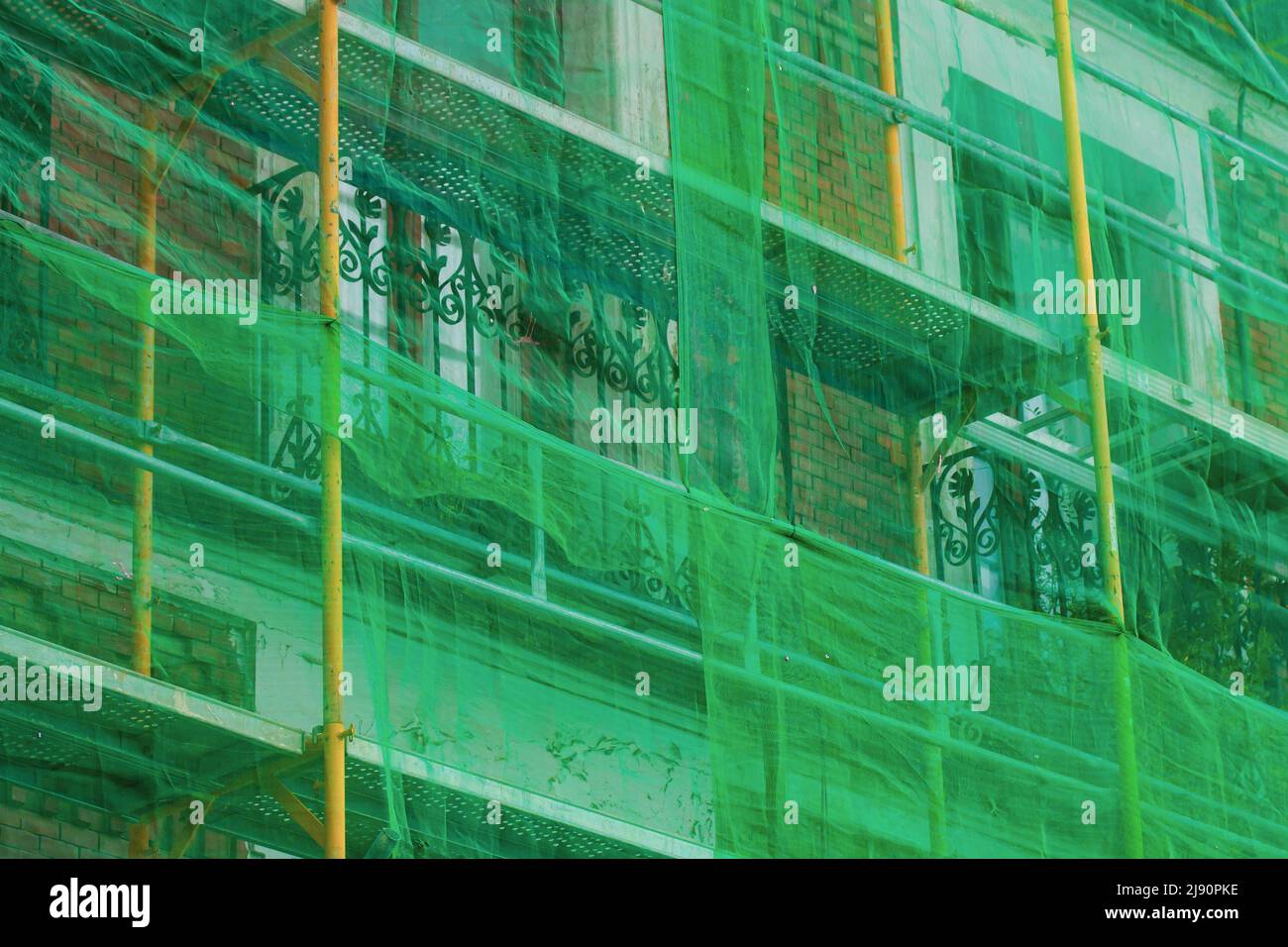 Protective facade netting mesh for scaffolding, building grid covers ...