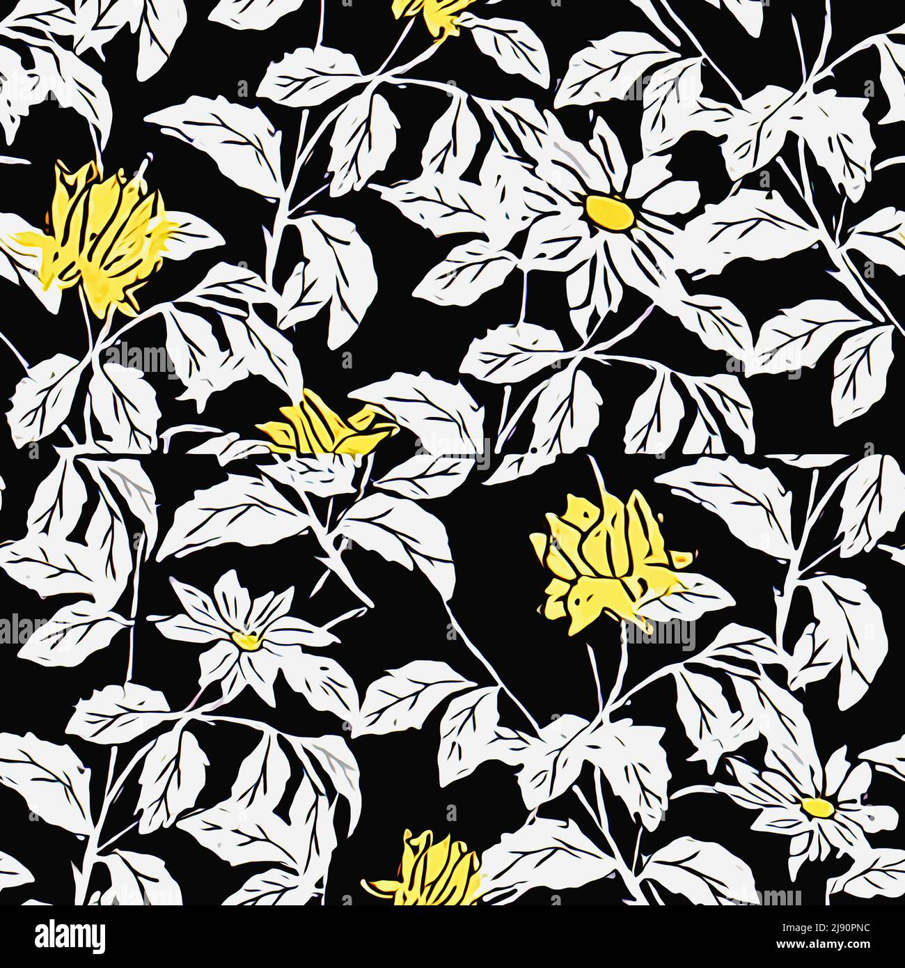 Textile and wallpaper patterns. A printable digital illustration work ...