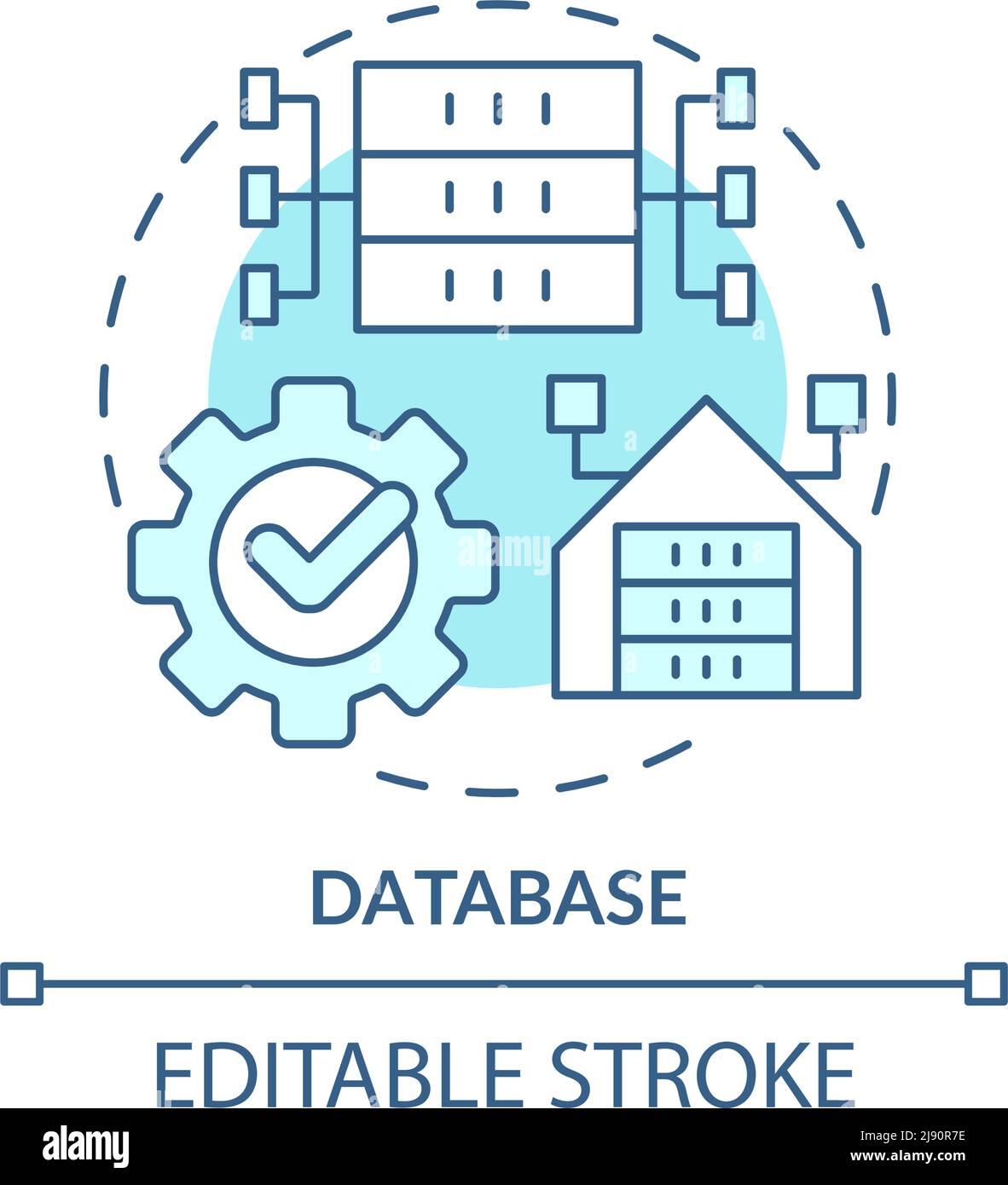 Database turquoise concept icon Stock Vector Image & Art - Alamy