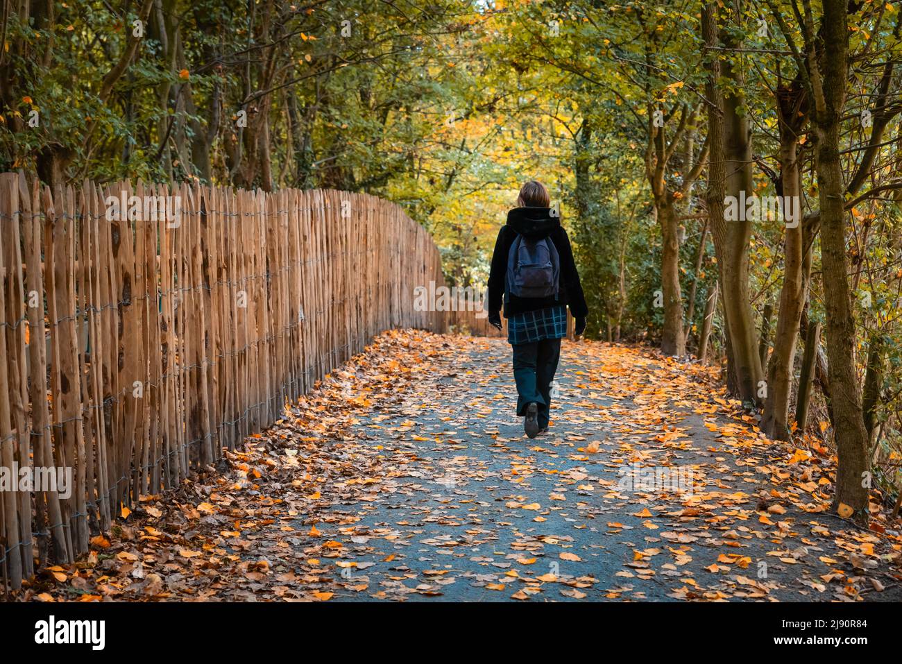 Old Woman Walking Away