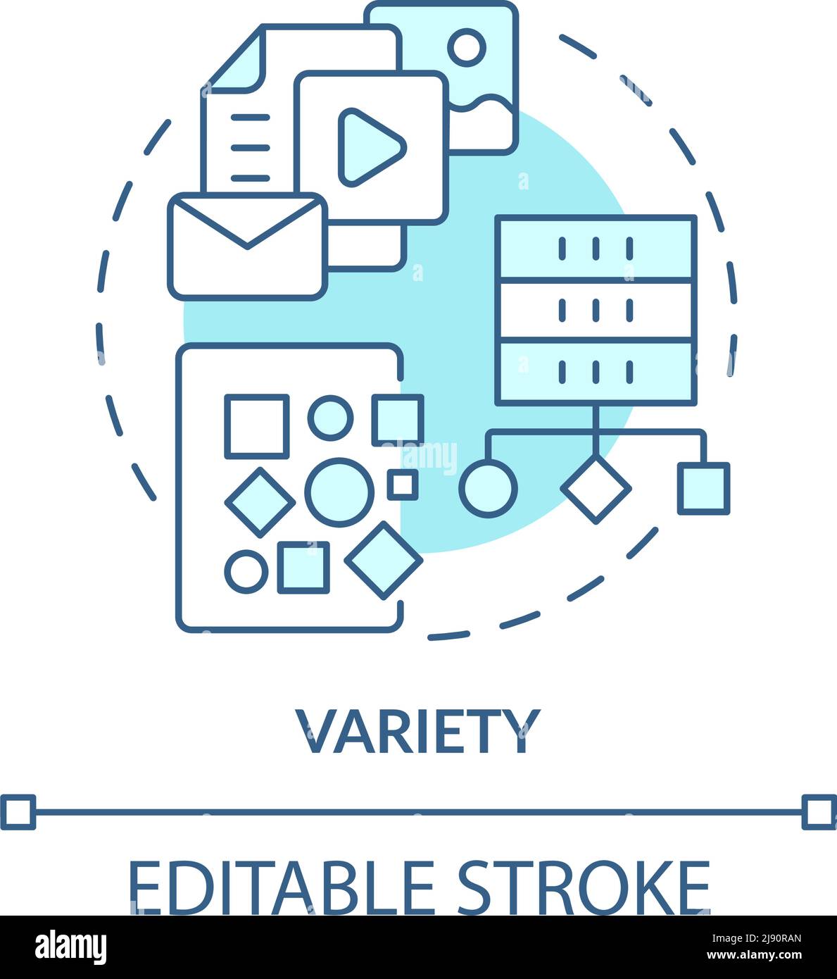 Variety turquoise concept icon Stock Vector Image & Art - Alamy