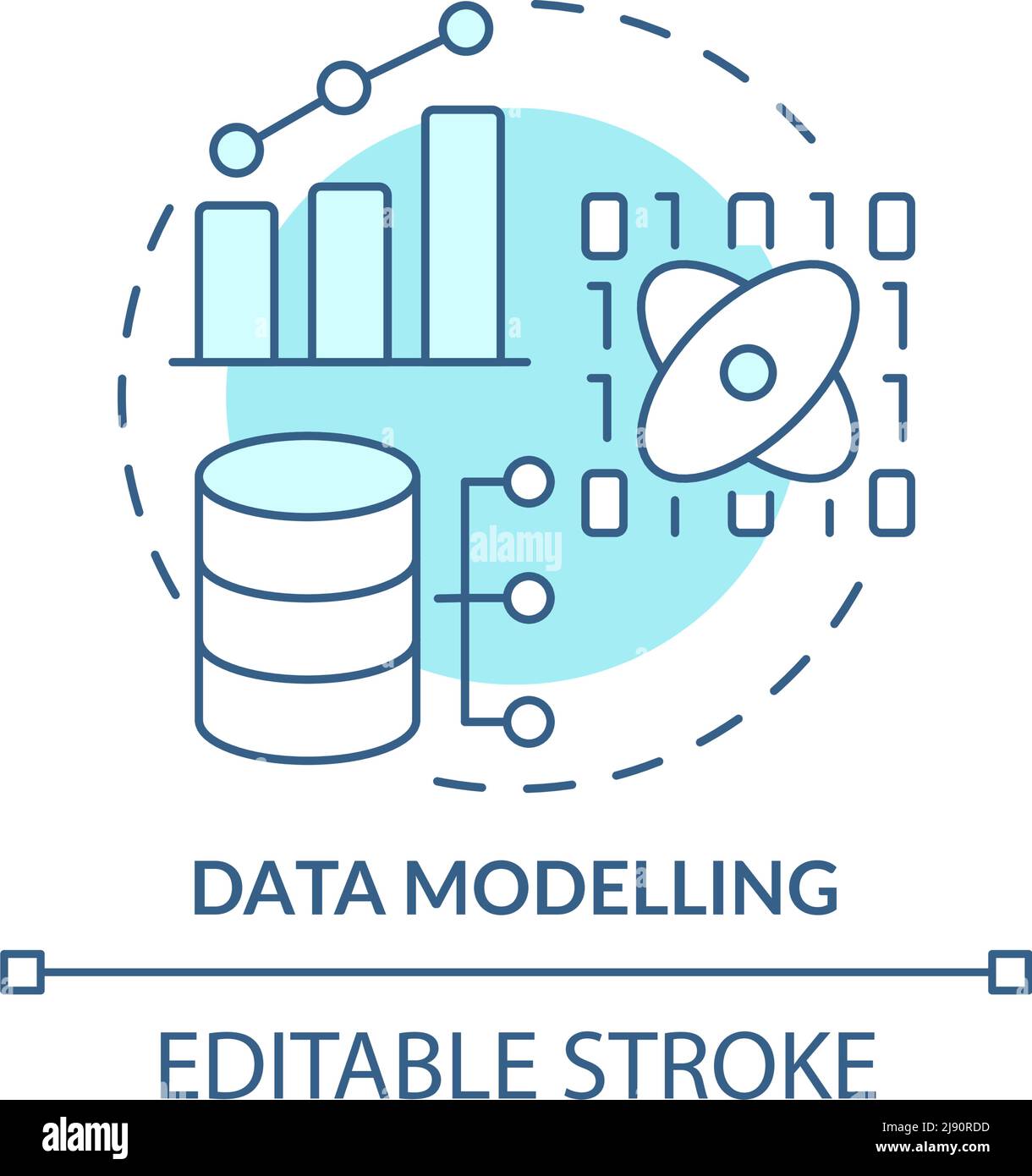 Data modelling turquoise concept icon Stock Vector Image & Art - Alamy