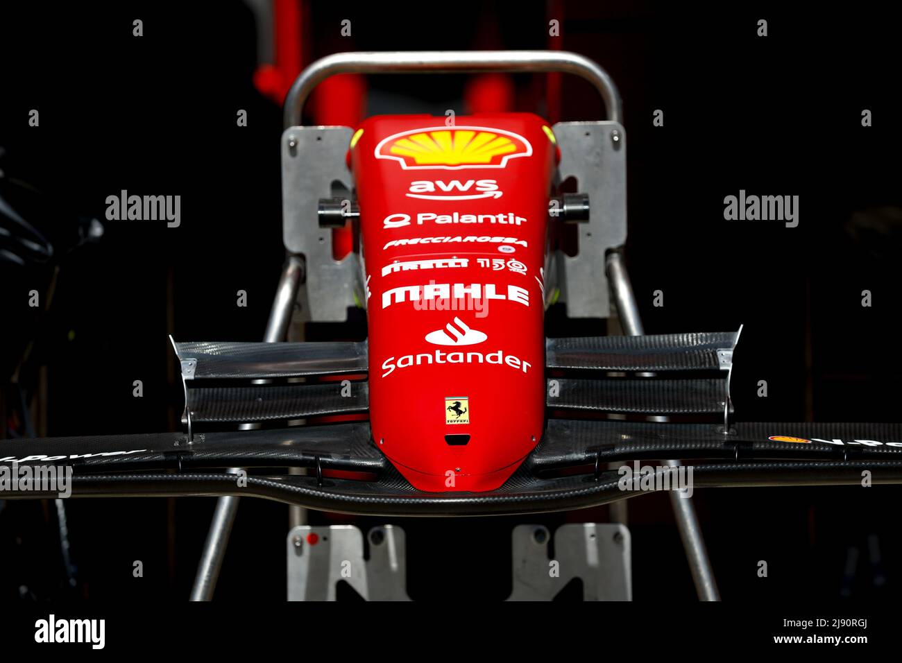 Barcelona, Spain. 19th May, 2022. Ferrari F1-75 front wing, F1 Grand ...