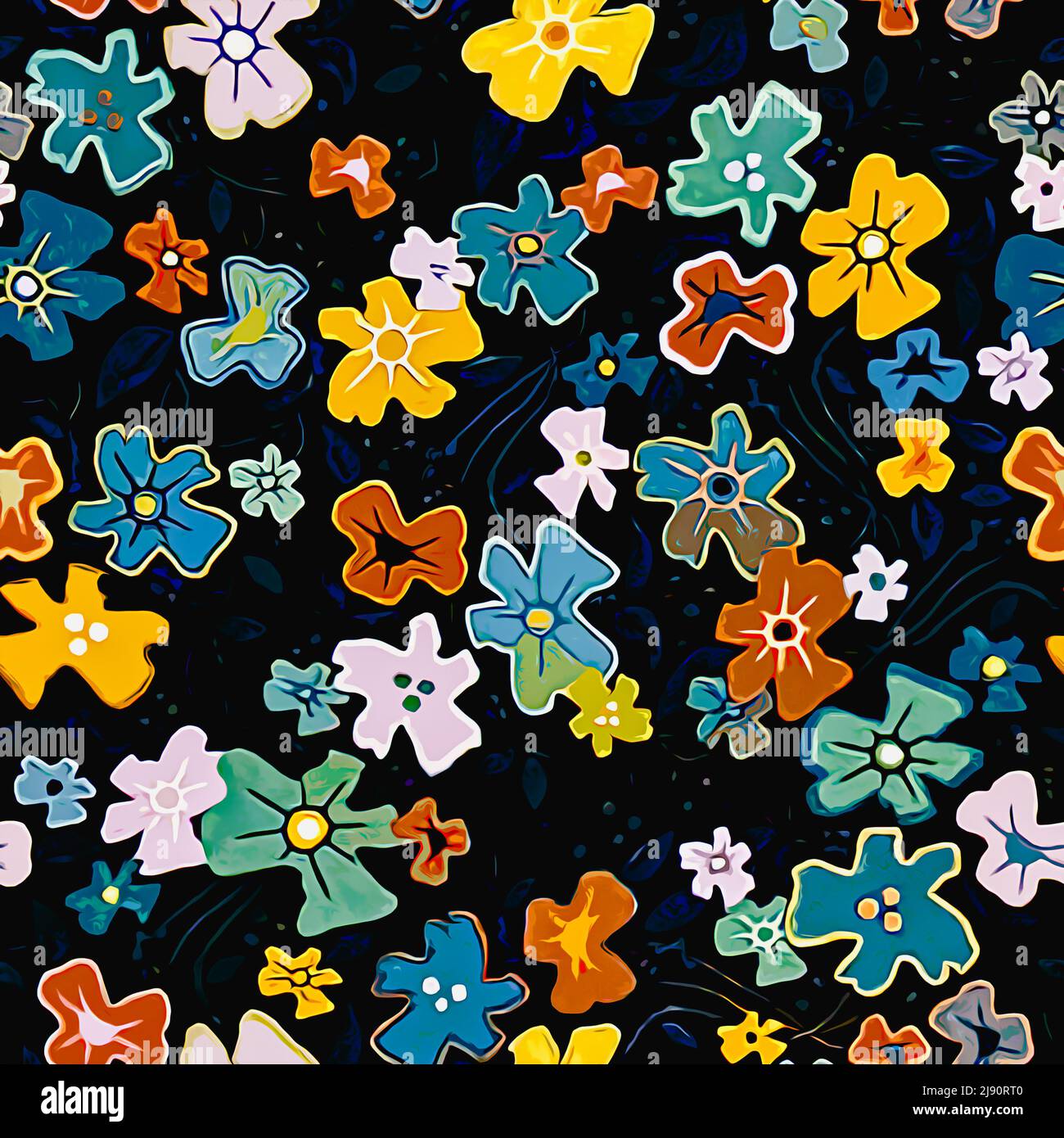 Textile and wallpaper patterns. A printable digital illustration work ...