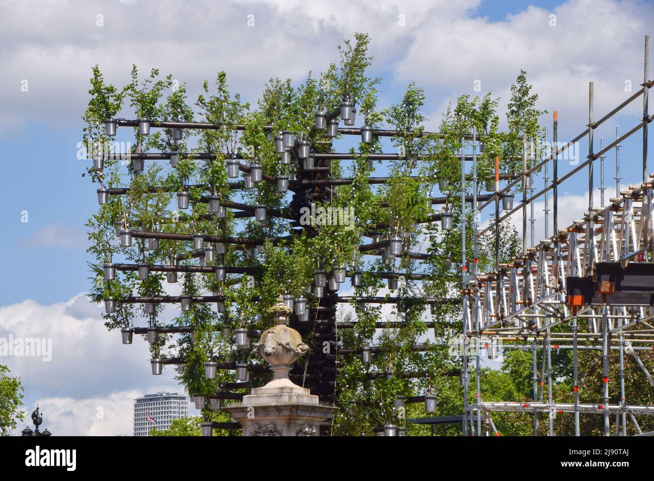 London, UK. 19th May 2022. 'Tree of Trees' sculpture by Thomas ...