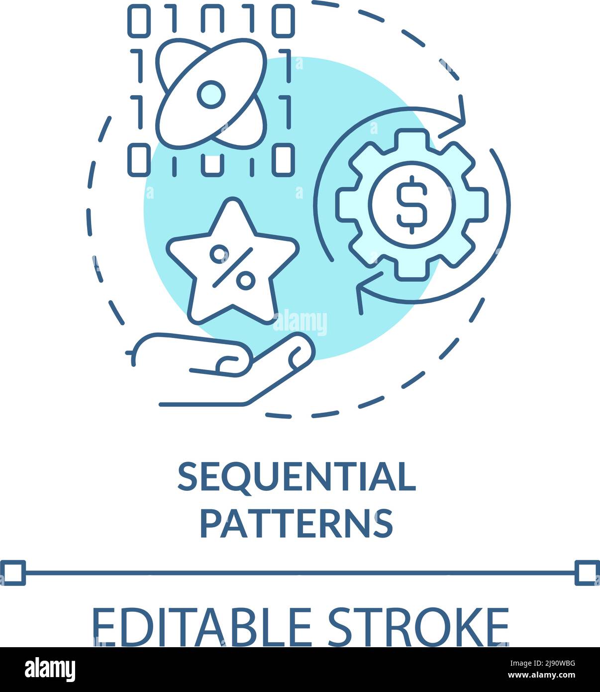 Sequential patterns turquoise concept icon Stock Vector Image & Art - Alamy