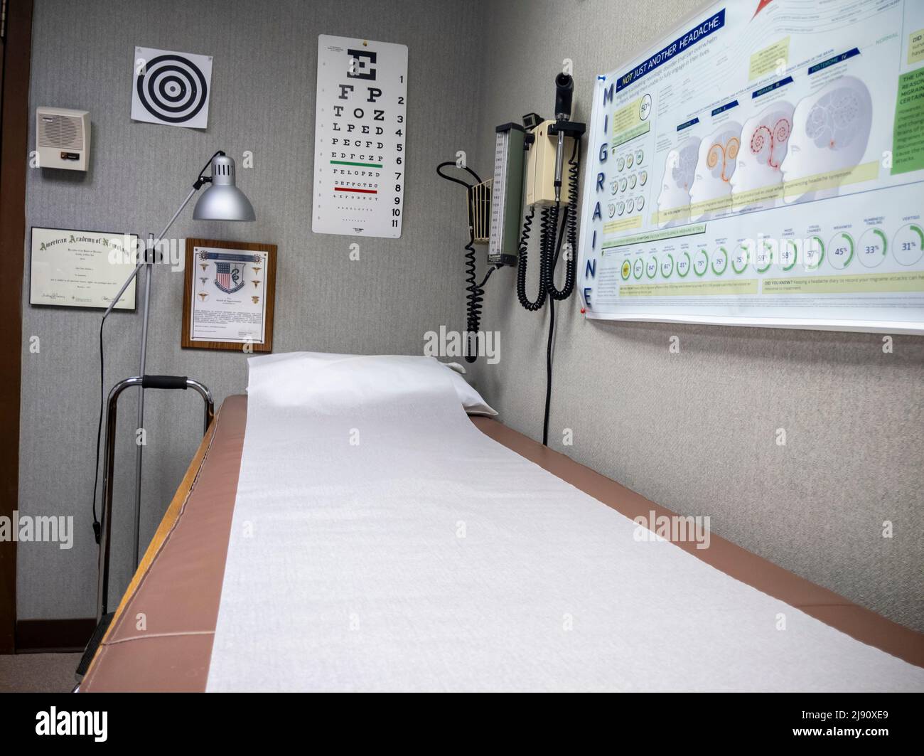 Bellevue, WA USA - circa October 2021: Angled view of the interior of a ...