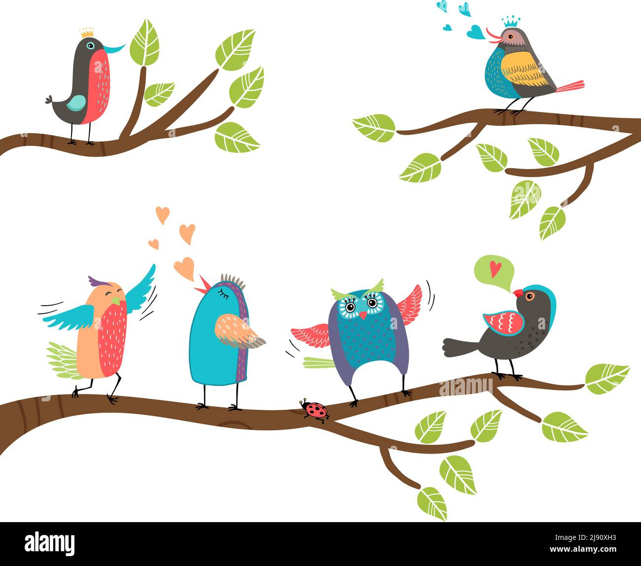 Mating season for birds Stock Vector Images - Alamy