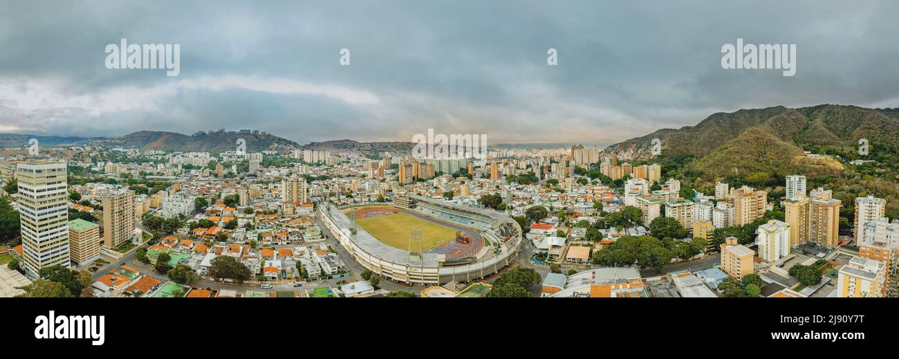 CARACAS, VENEZUELA- FEBRUARY 20, 2022: Panorama of the Brigido Iriarte ...