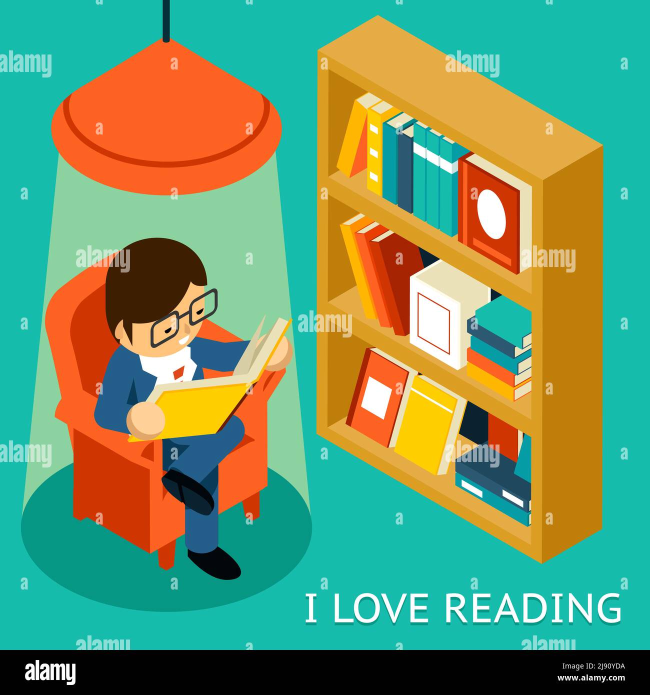 3d man sitting reading book Stock Vector Images - Alamy