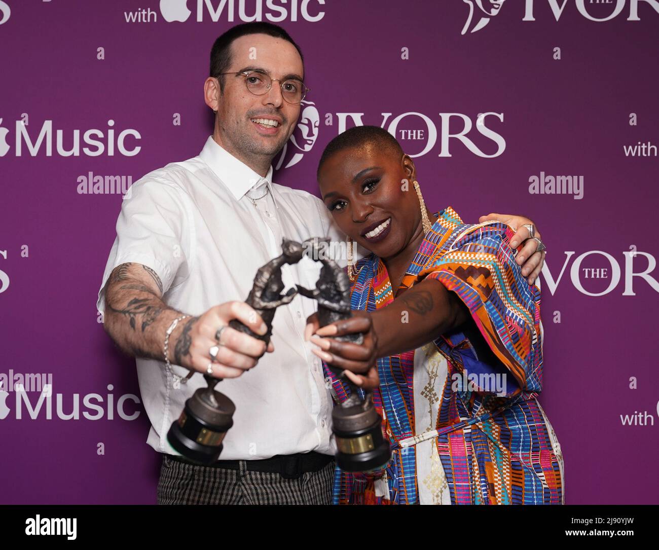 Dann Hume and Laura Mvula, who both won the Best Album award for Pink ...