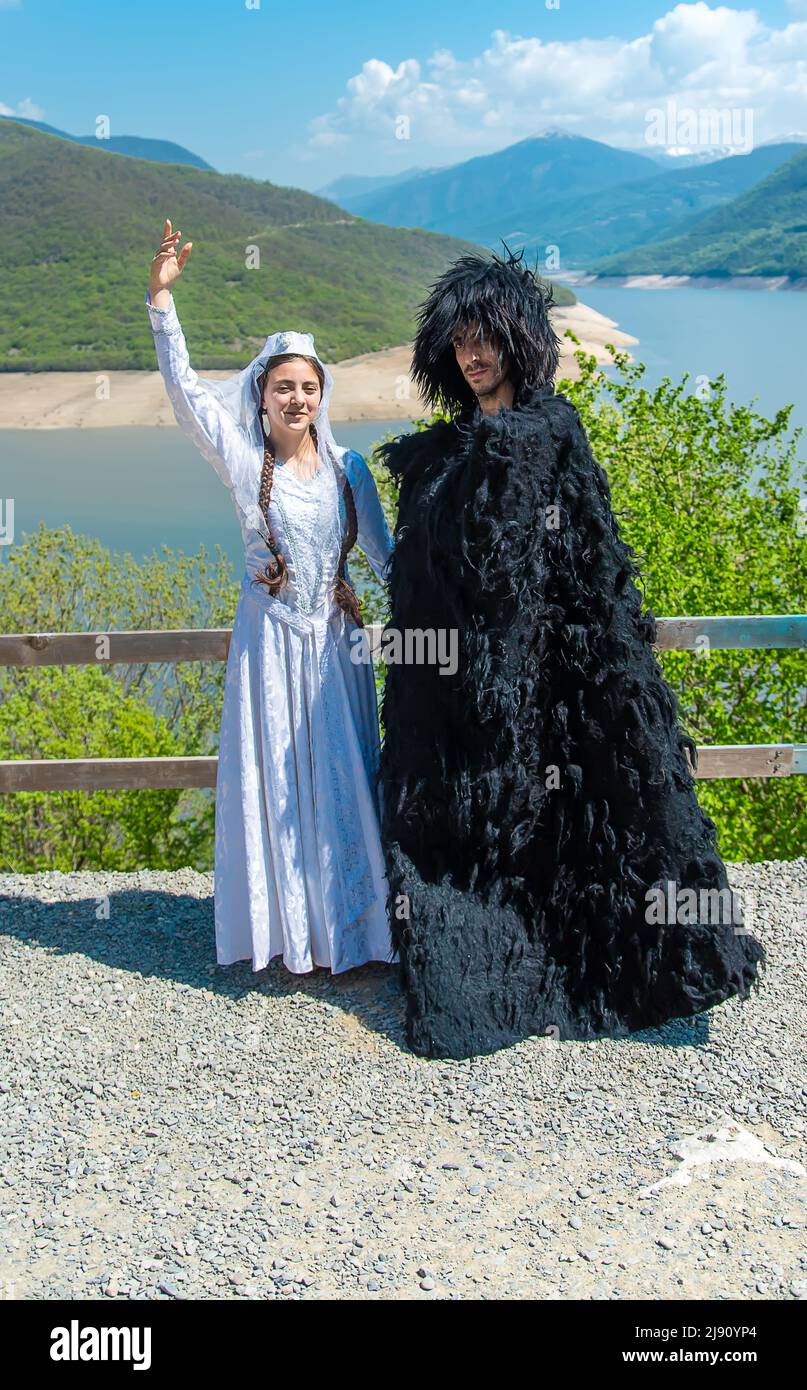 Georgian couple in traditional dress hi-res stock photography and ...