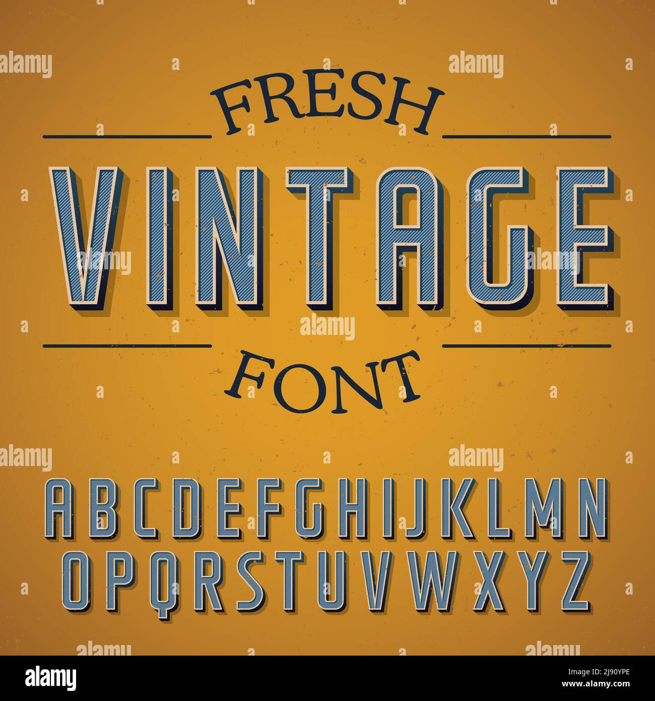 Fresh Vintage Font Poster on the stylish background vector illustration ...